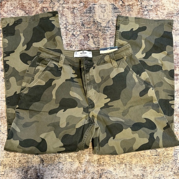 Hollister | Jeans | Nwt Hollister Camouflage High Rise Utility Dad ...